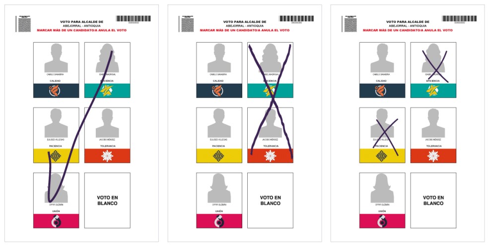 Tarjetones elecciones 2023: cómo votar correctamente y ejemplos